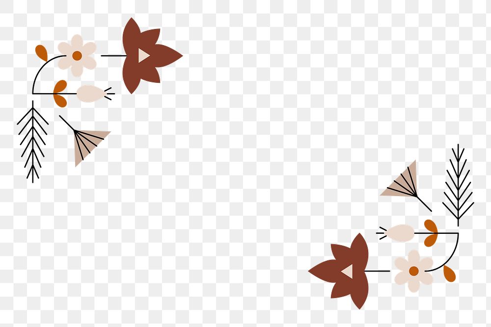 Autumn flowers png border, transparent | Premium PNG - rawpixel