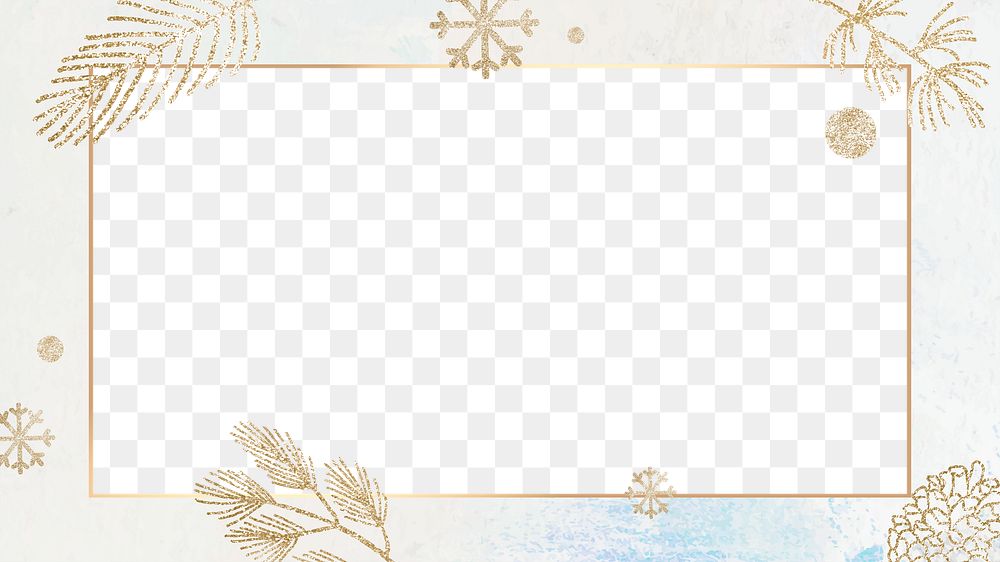 Glittery winter png frame, transparent | Premium PNG - rawpixel