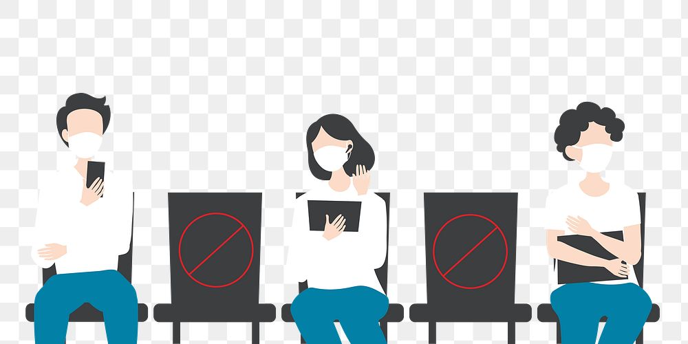 Social distancing png border, transparent | Premium PNG - rawpixel