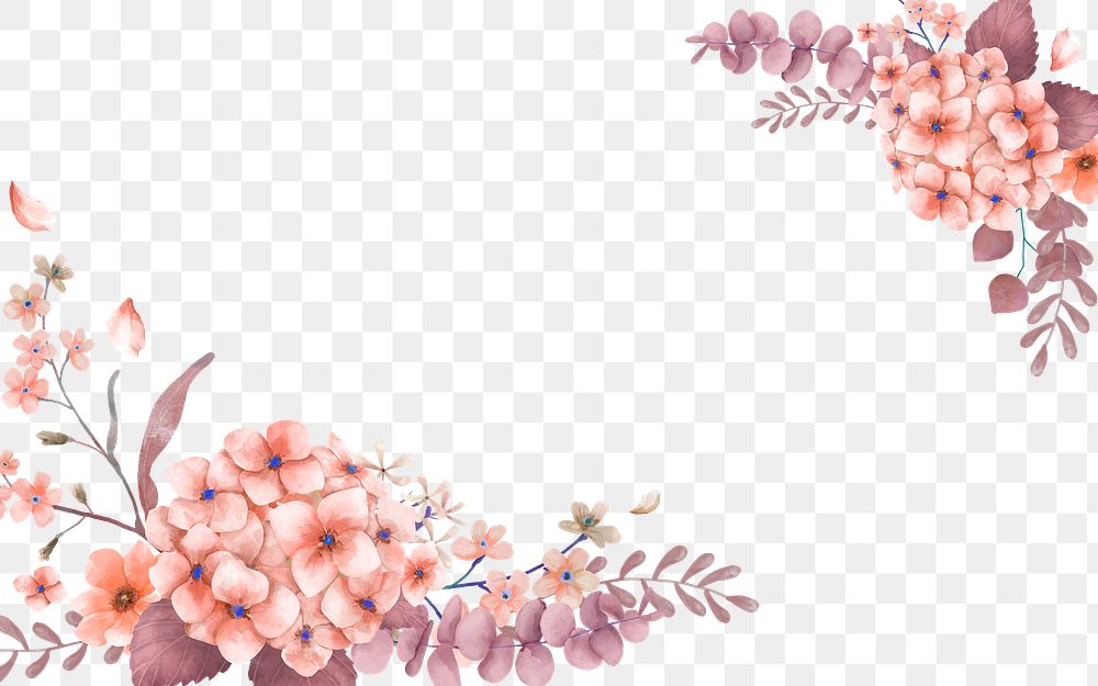 Pink flower png border, transparent | Premium PNG - rawpixel