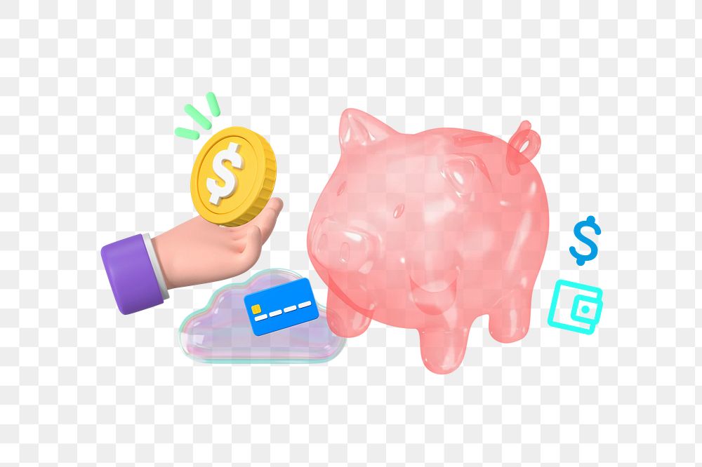 Savings png collage remix, transparent | Premium PNG - rawpixel