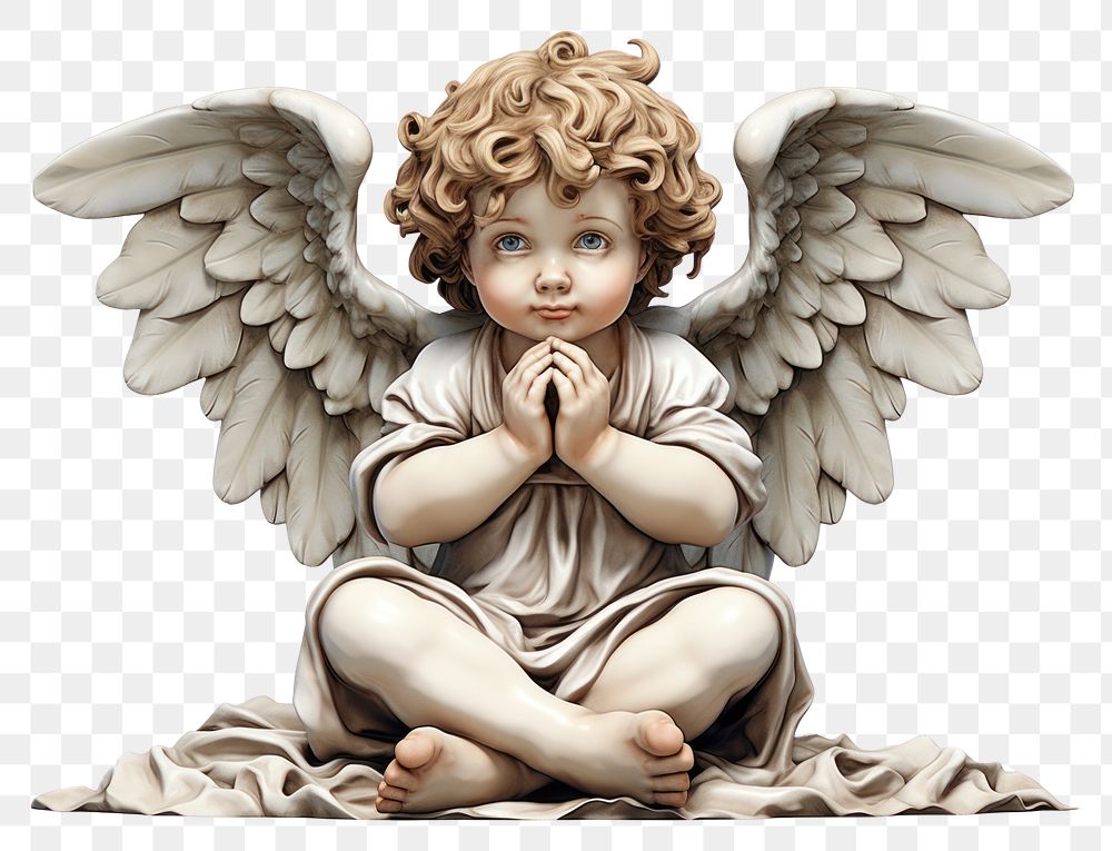 PNG Cherub statue angel representation. | Premium PNG - rawpixel