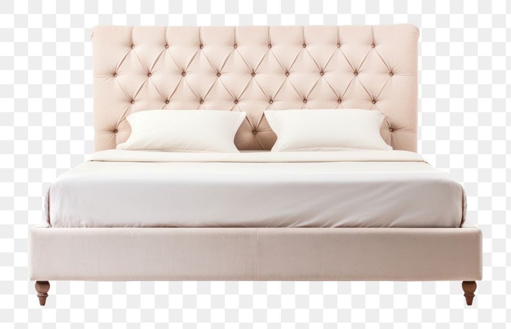 PNG Upholstered bed frame furniture | Premium PNG - rawpixel