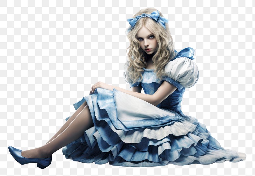 PNG Alice costume fashion sitting | Free PNG - rawpixel