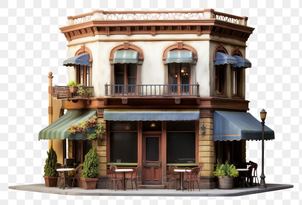 PNG Cafe building architecture house | Free PNG - rawpixel