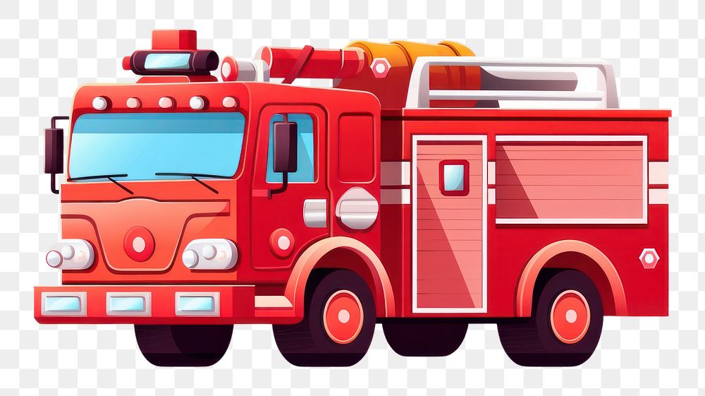 PNG Fire engine vehicle cartoon | Free PNG - rawpixel
