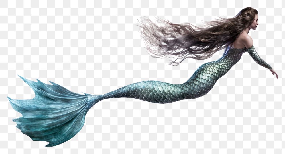 PNG Beautiful mermaid swimming animal | Premium PNG - rawpixel