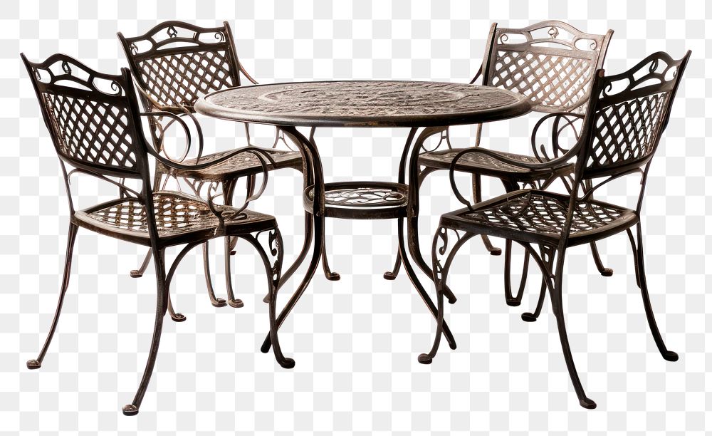 PNG Iron outdoor patio set | Premium PNG - rawpixel