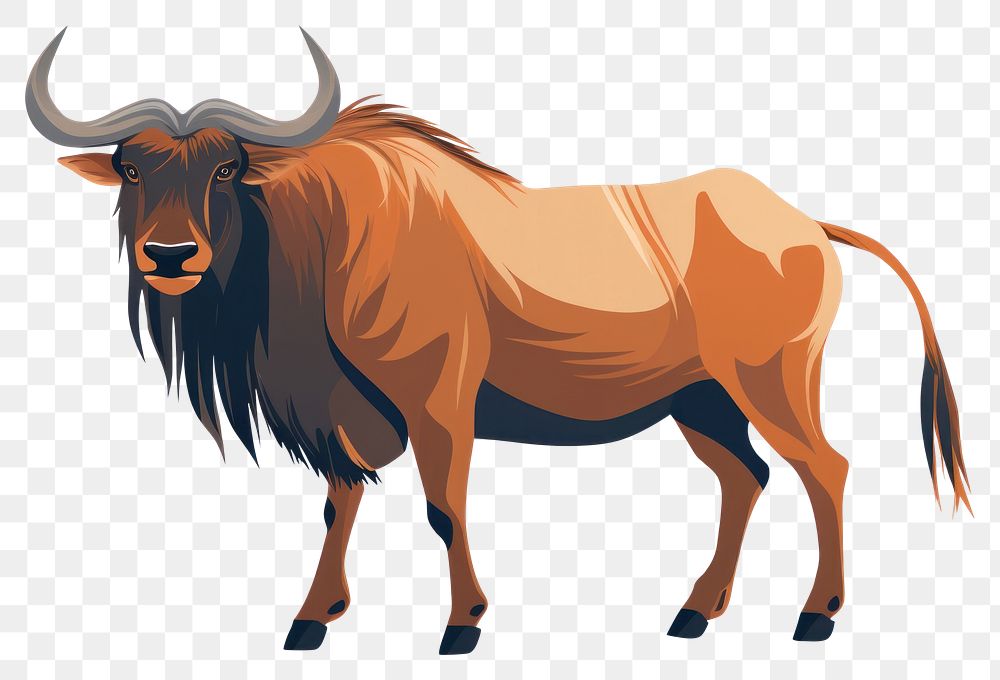 PNG Wildebeest livestock wildlife buffalo. | Free PNG - rawpixel