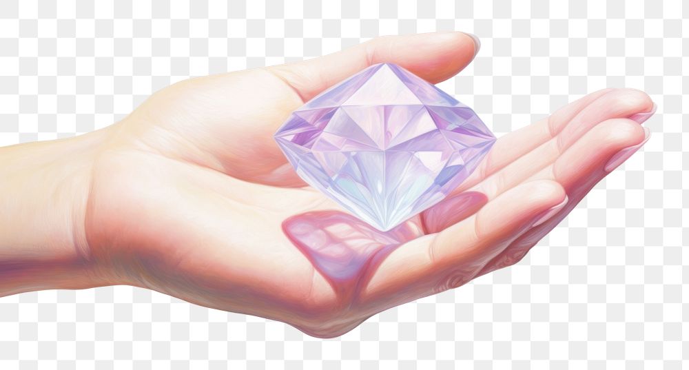 PNG Hand holding diamond gemstone | Free PNG - rawpixel