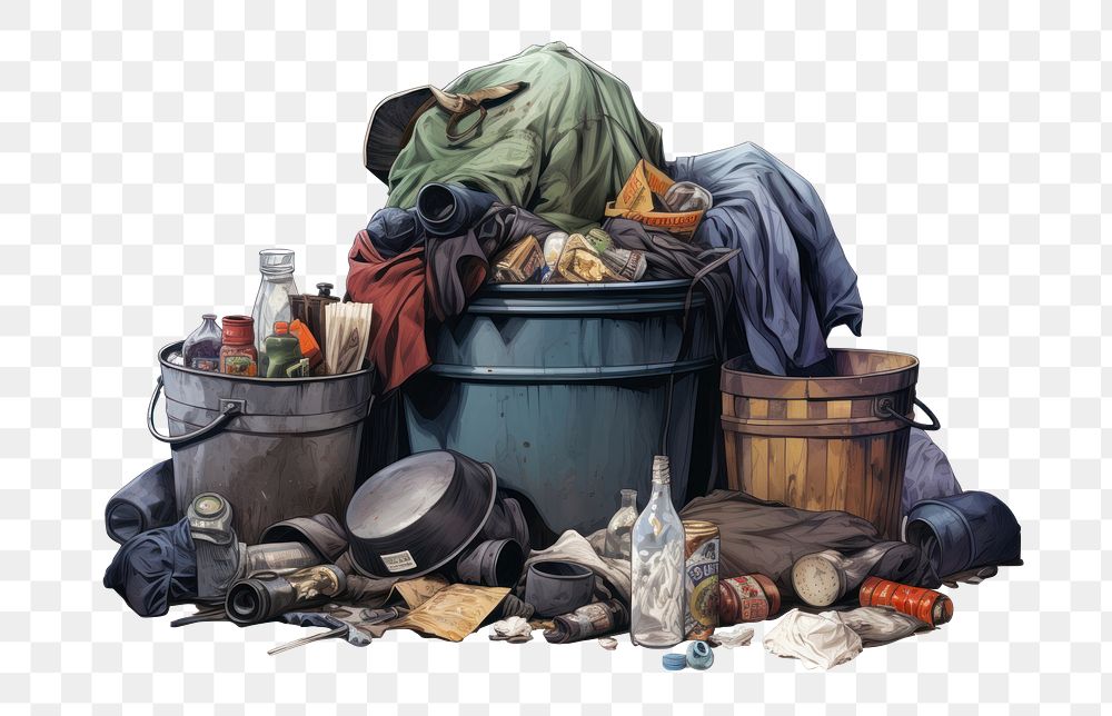 PNG Waste garbage homelessness accessories. | Free PNG - rawpixel