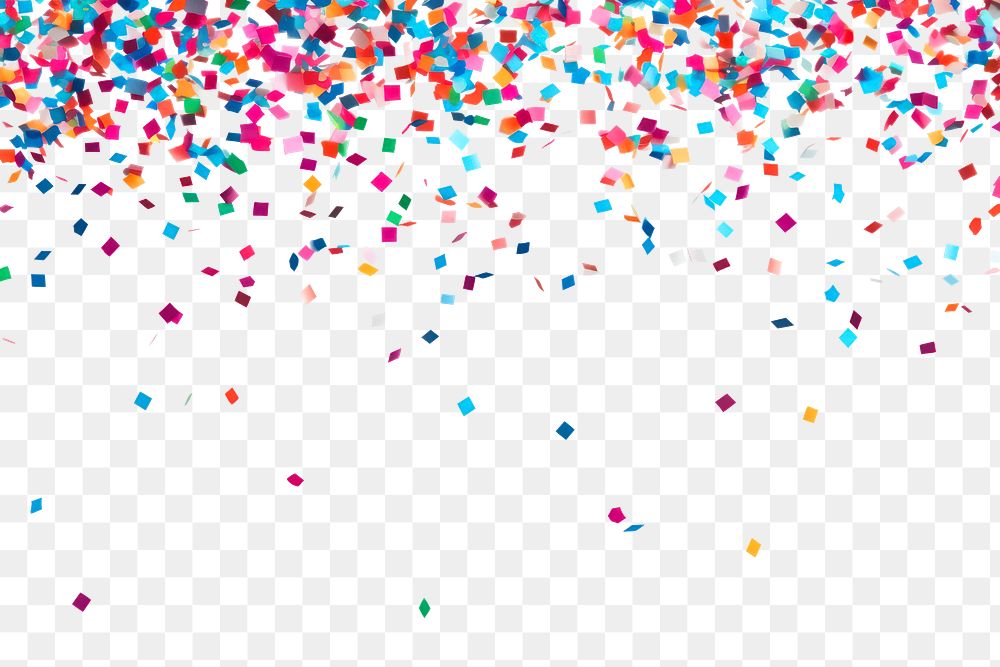 Colorful confetti effect png, transparent | Premium PNG - rawpixel