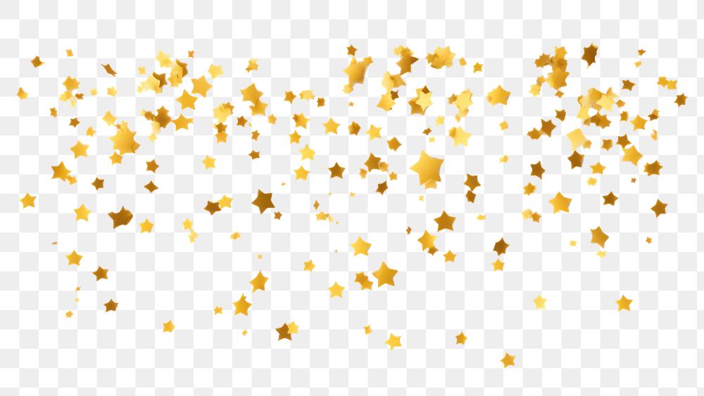 Gold star confetti effect png, | Premium PNG - rawpixel