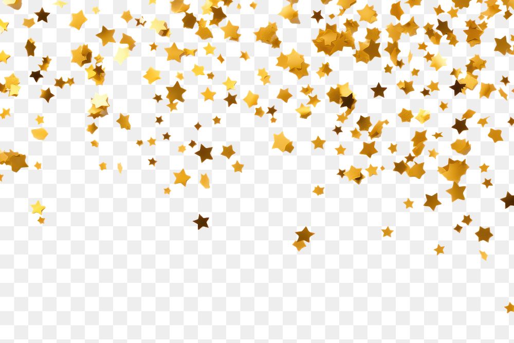 PNG Gold star confetti effect, | Premium PNG - rawpixel