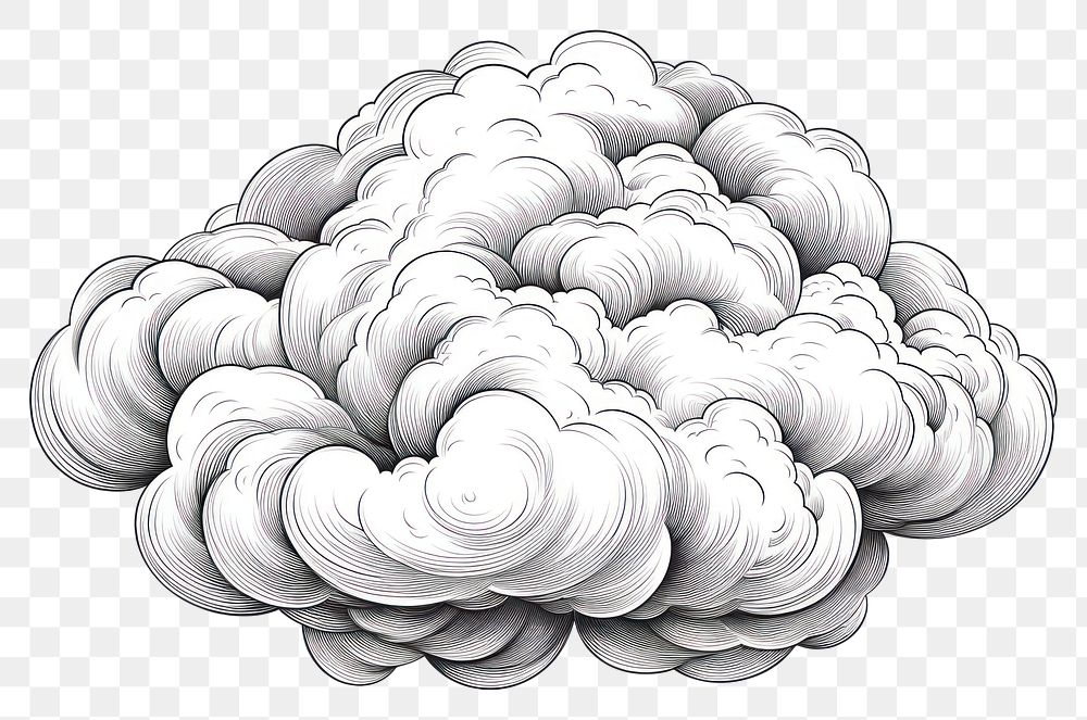 PNG Storm cloud drawing sketch | Premium PNG - rawpixel