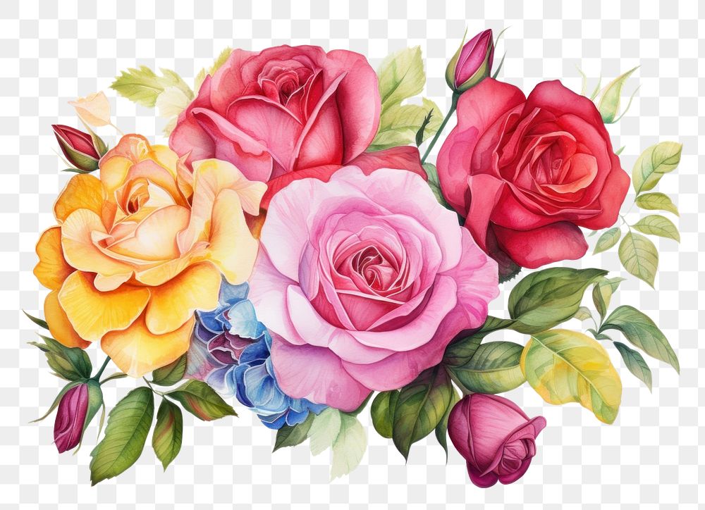 PNG Rose pattern flower plant. | Free PNG - rawpixel