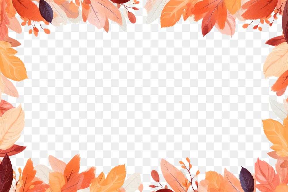 PNG Autumn leaves pattern plant | Free PNG - rawpixel