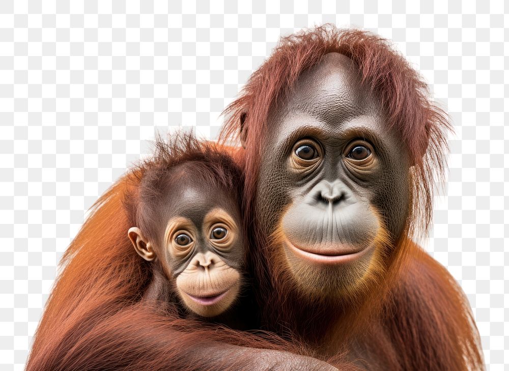 PNG Orangutan holding baby orangutan | Premium PNG - rawpixel
