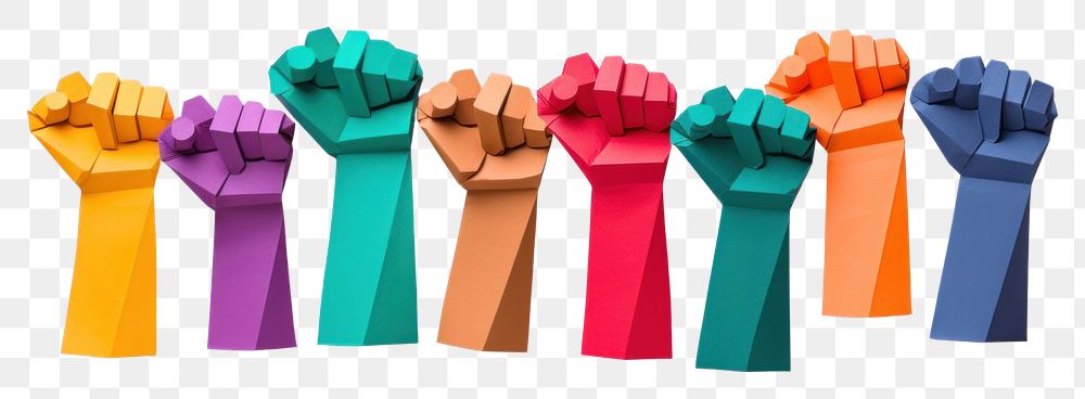 PNG Diverse fists raising paper | Free PNG - rawpixel