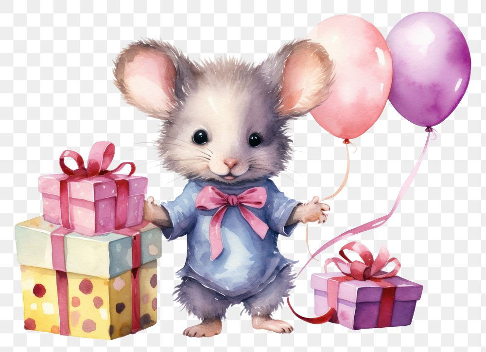 PNG Rat birthday balloon rodent. | Premium PNG - rawpixel