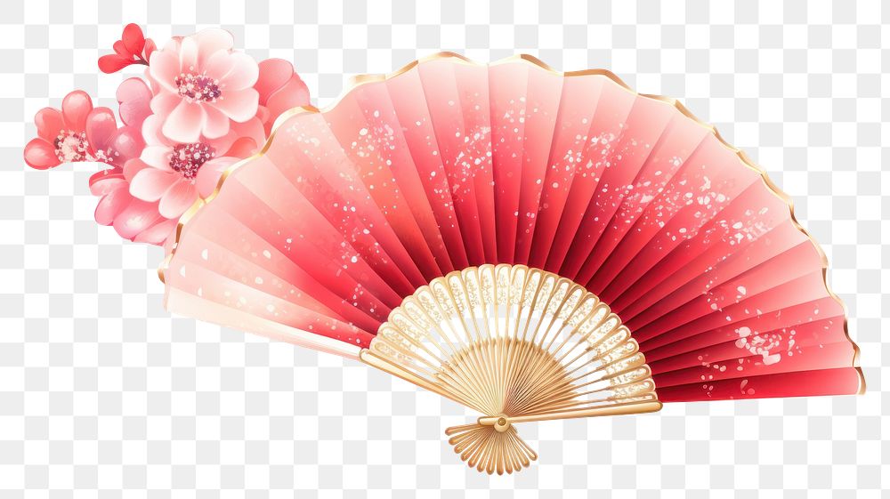 PNG Chinese red traditional fan | Premium PNG - rawpixel