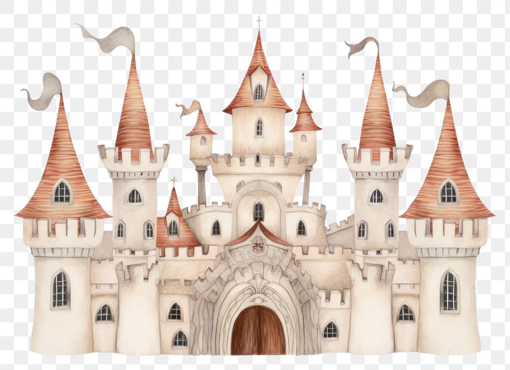 PNG Vintage Christmas style castle | Premium PNG - rawpixel