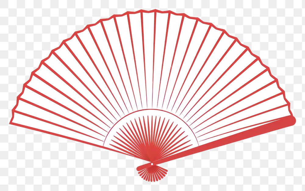 PNG Chinese fan line red | Free PNG - rawpixel