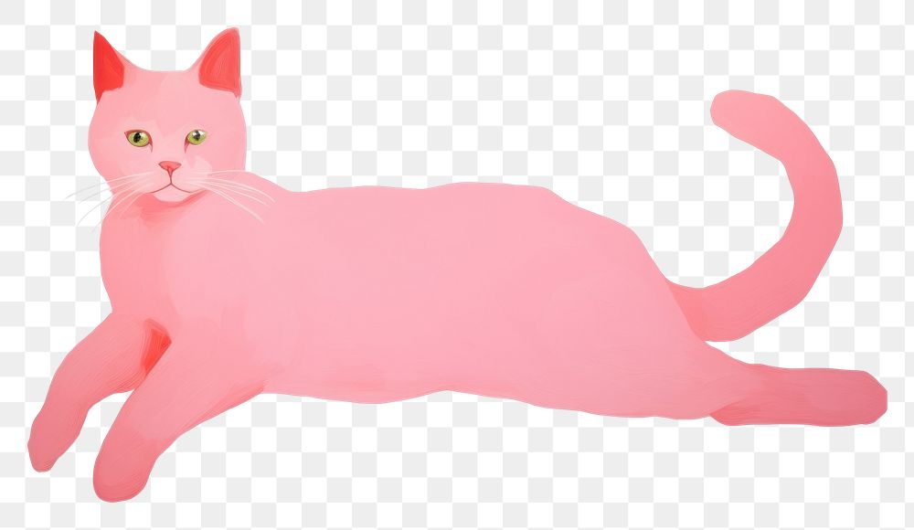 PNG Pink cat animal mammal | Free PNG - rawpixel