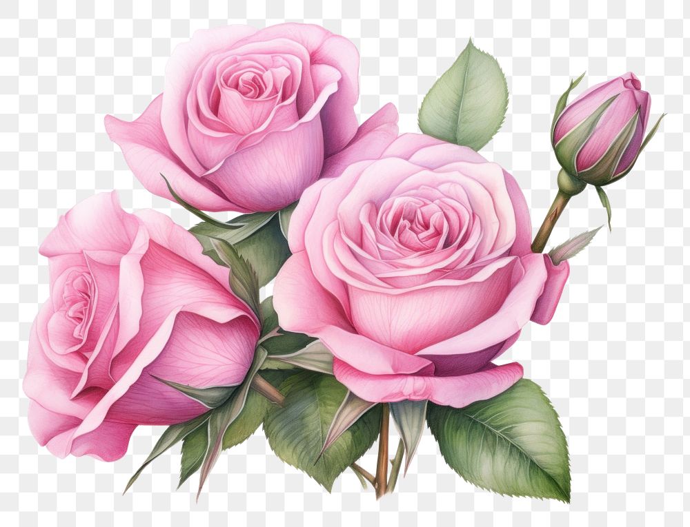 PNG Pink roses flowers bouquet | Premium PNG - rawpixel