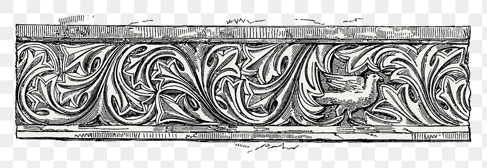 PNG antique botanical architectural ornament | Free PNG - rawpixel