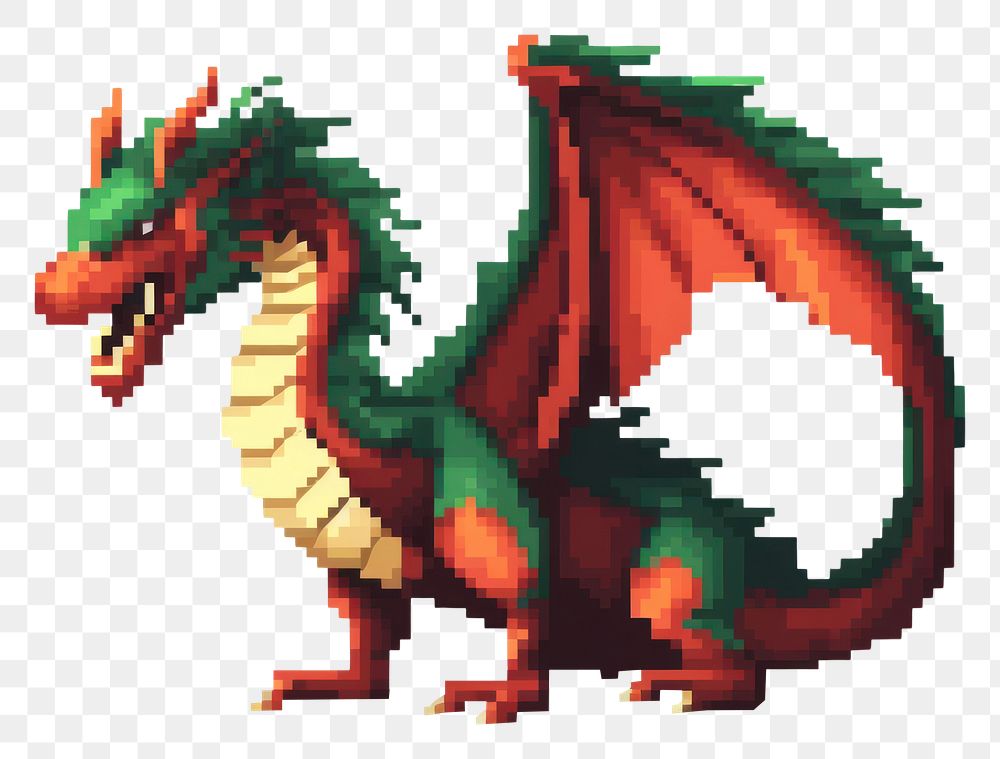 PNG Dragon creativity pixelated cartoon. | Premium PNG - rawpixel
