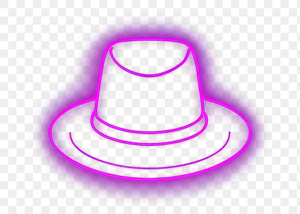 PNG Hat icon purple neon | Free PNG - rawpixel