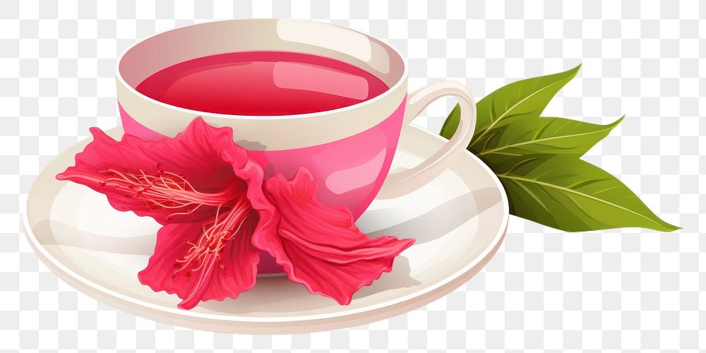 PNG Roselle tea saucer flower | Premium PNG - rawpixel