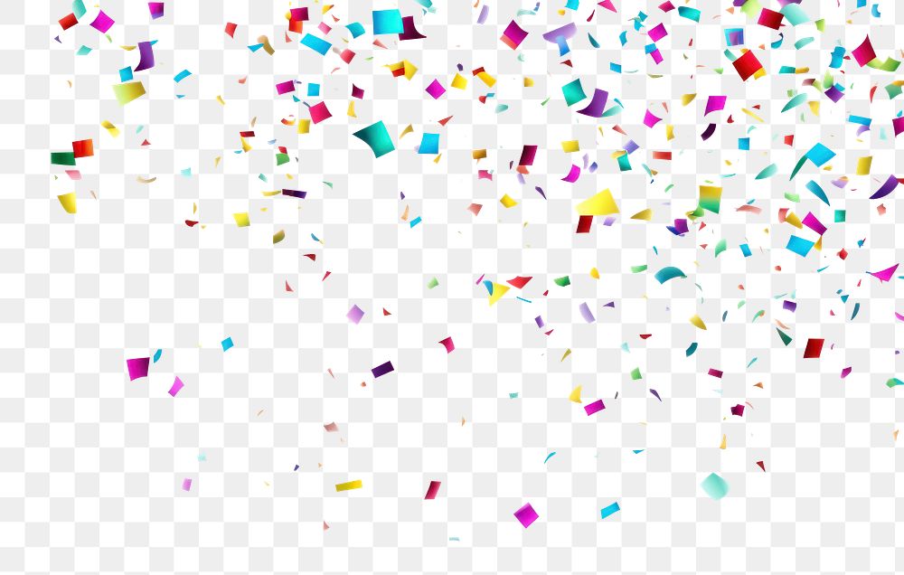 PNG Colorful confetti backgrounds white | Free PNG - rawpixel