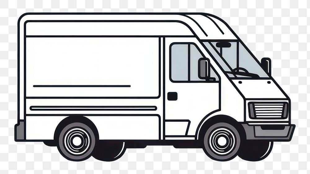 PNG Delivery vehicle delivering minibus | Premium PNG - rawpixel