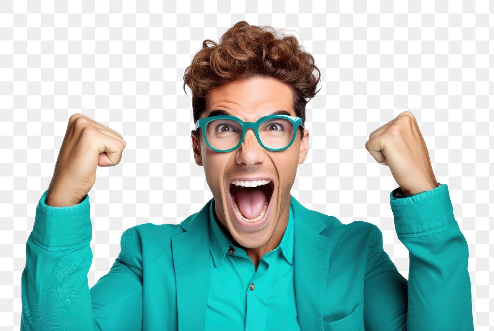 PNG Shouting adult achievement excitement. | Premium PNG - rawpixel