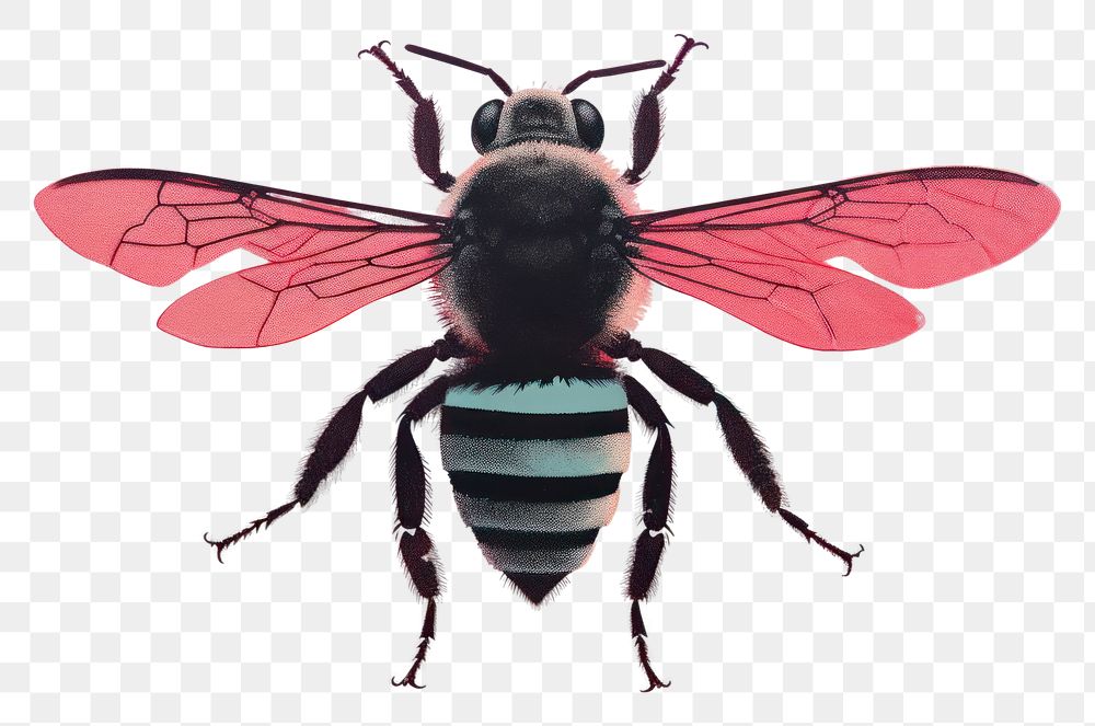 PNG Bee animal insect pink. | Premium PNG - rawpixel