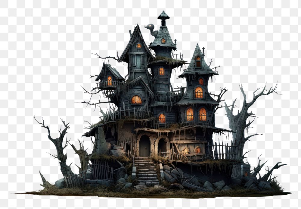 PNG Scary haunted house architecture | Premium PNG - rawpixel
