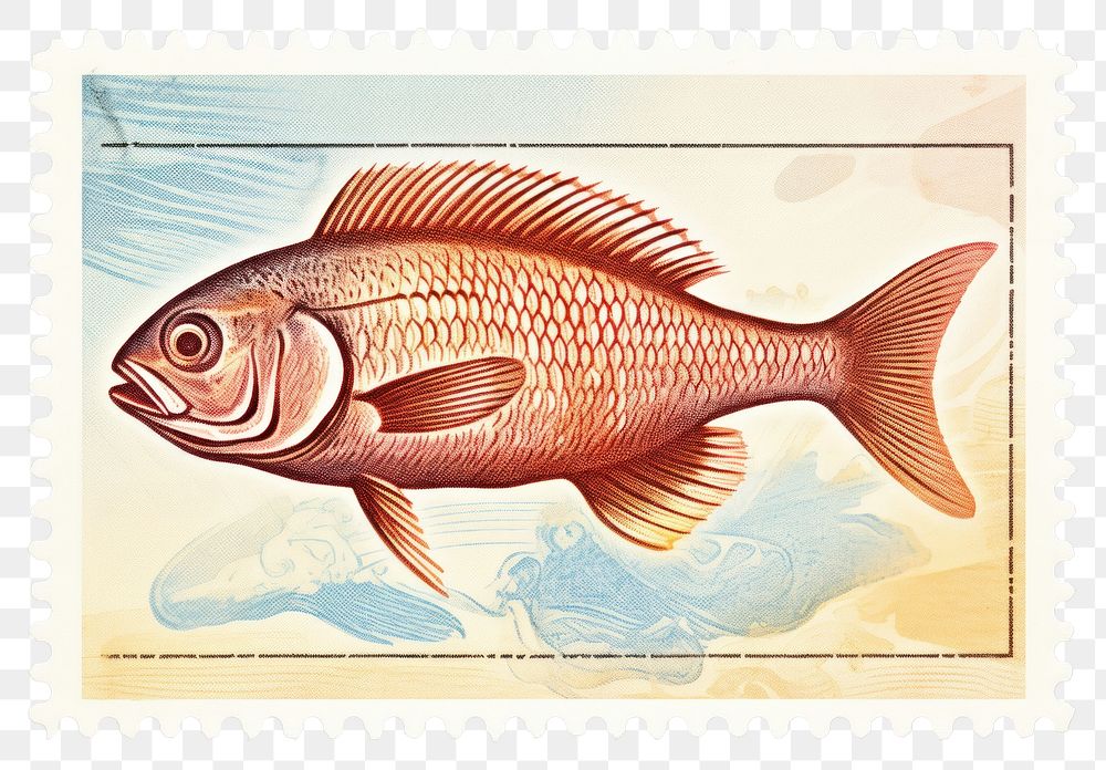 PNG Fish animal postage stamp | Premium PNG - rawpixel