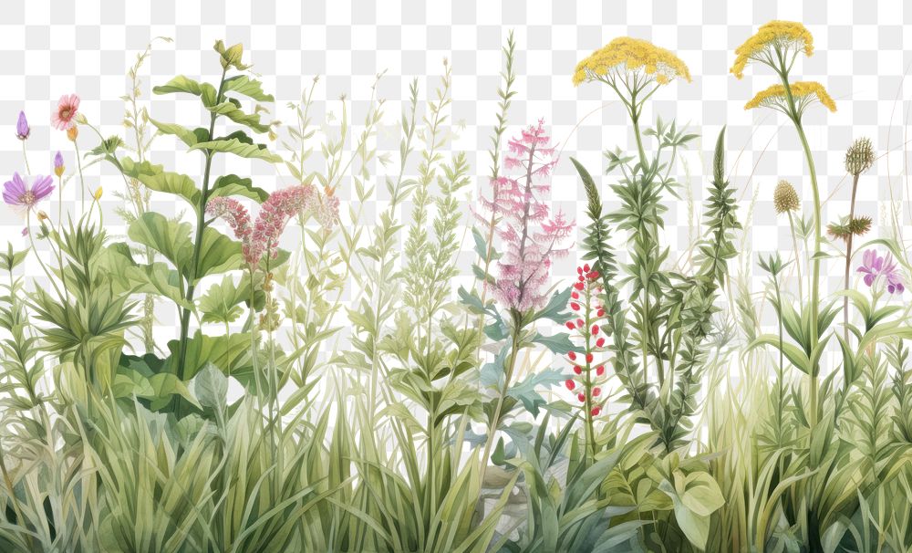 PNG Vibrant wildflower garden illustration | Premium PNG - rawpixel