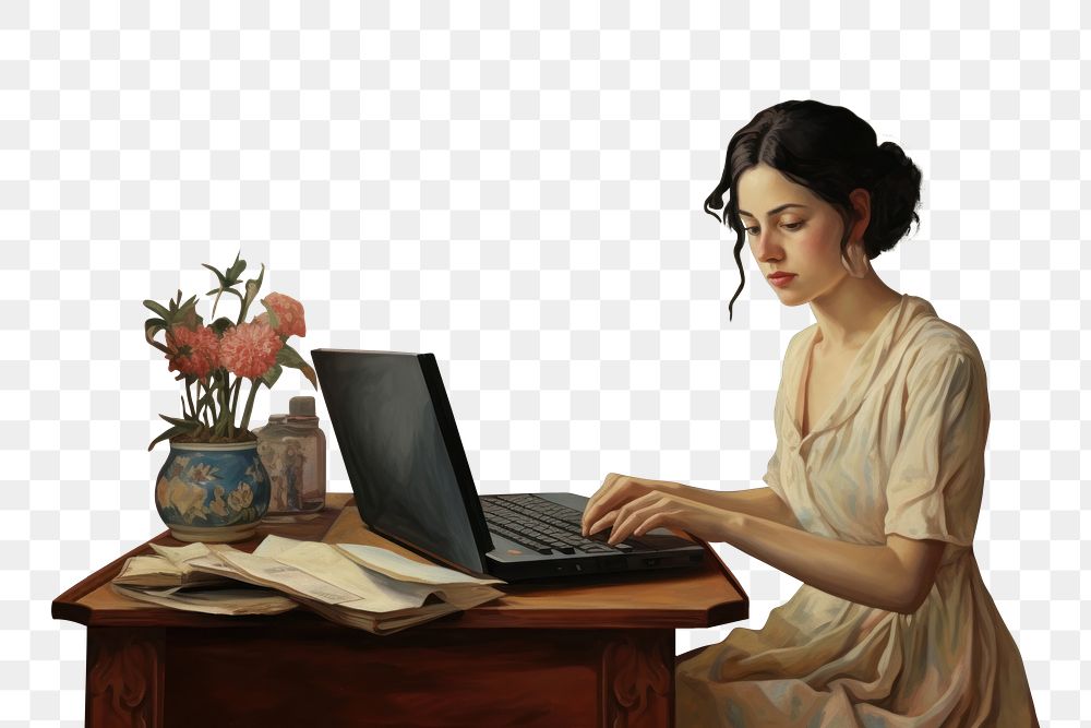 PNG Painting furniture computer working. | Premium PNG - rawpixel