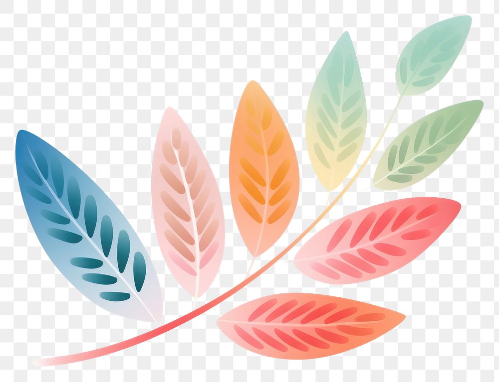 PNG leaf pattern plant art. | Free PNG - rawpixel