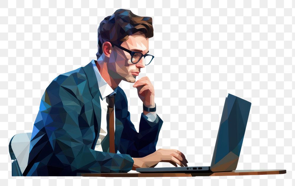 PNG Office worker talking computer | Premium PNG - rawpixel