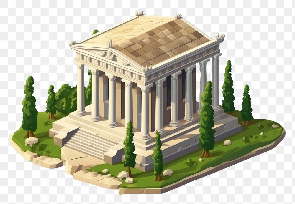 PNG Simple greek temple architecture | Free PNG Illustration - rawpixel