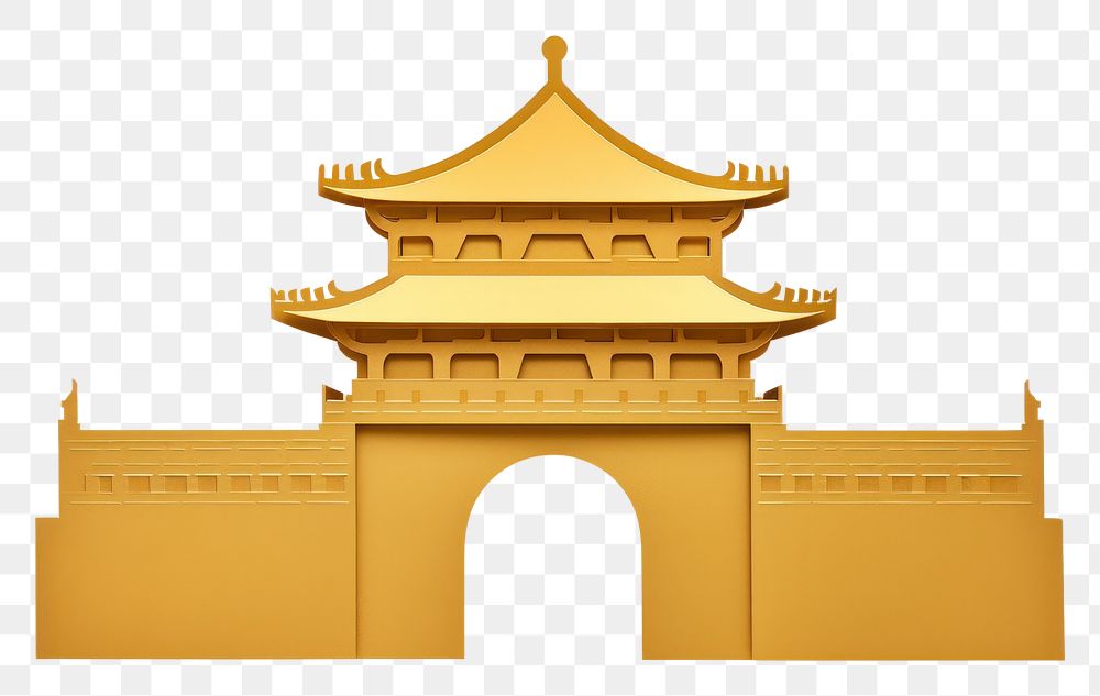 PNG Gold chinese architecture building | Free PNG - rawpixel