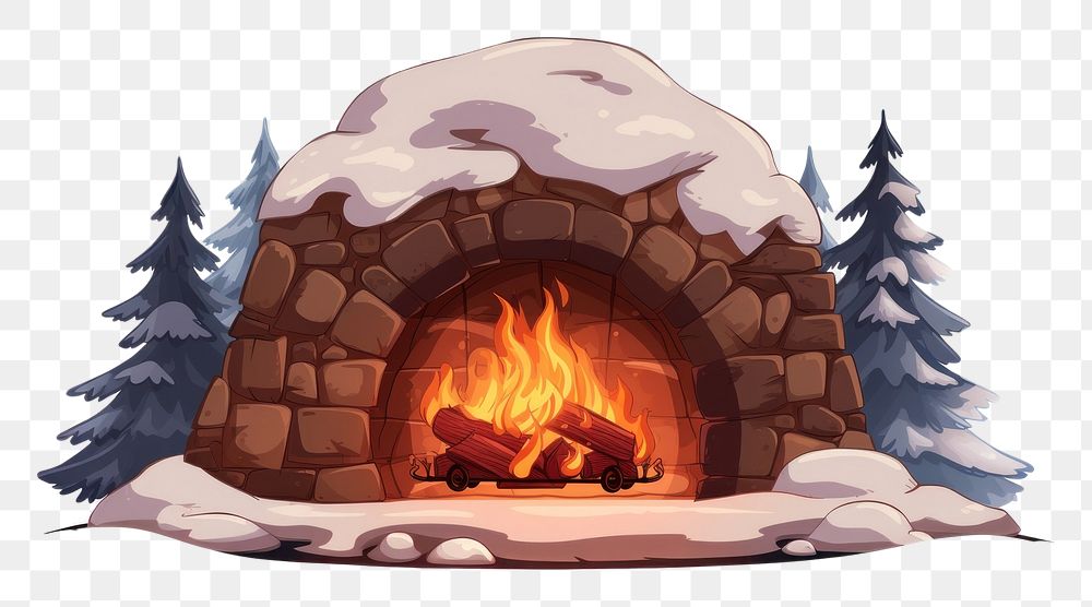 PNG Winter png fire fireplace | Premium PNG - rawpixel