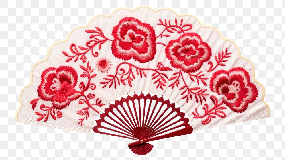 PNG Chinese fan pattern white | Free PNG - rawpixel