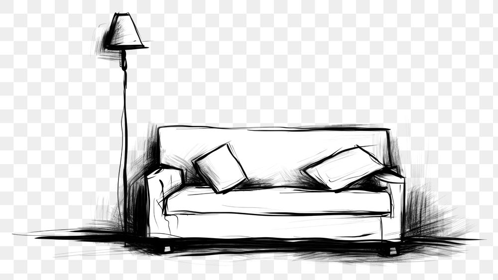 PNG Room furniture drawing sketch. | Premium PNG - rawpixel