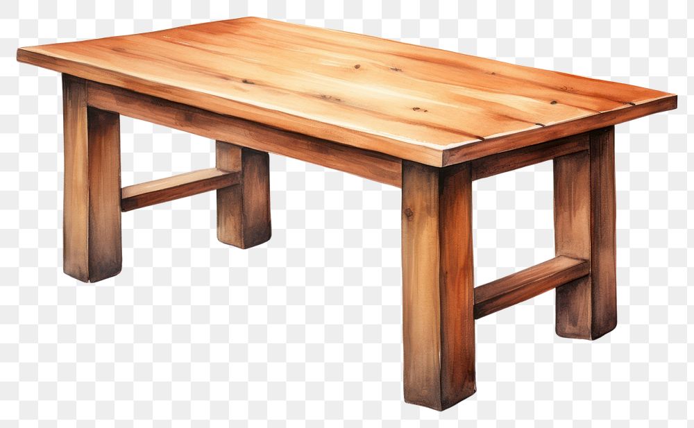 PNG Furniture table wood rectangle. | Free PNG - rawpixel