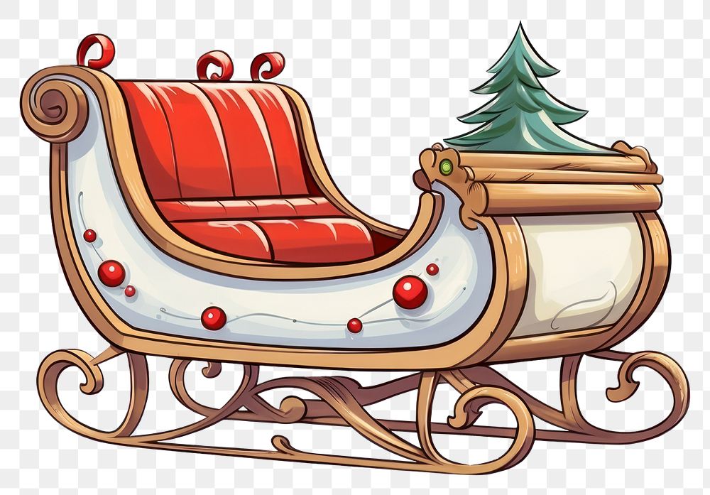 PNG Christmas cartoon sled celebration. | Premium PNG - rawpixel